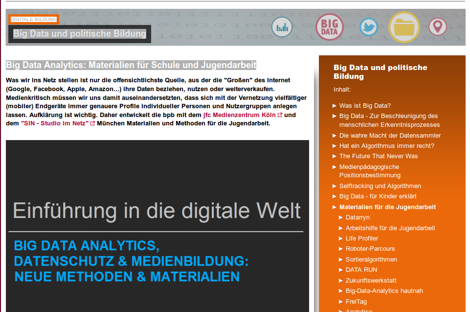Arbeitshilfen zu Big Data | futur2 | Magazin